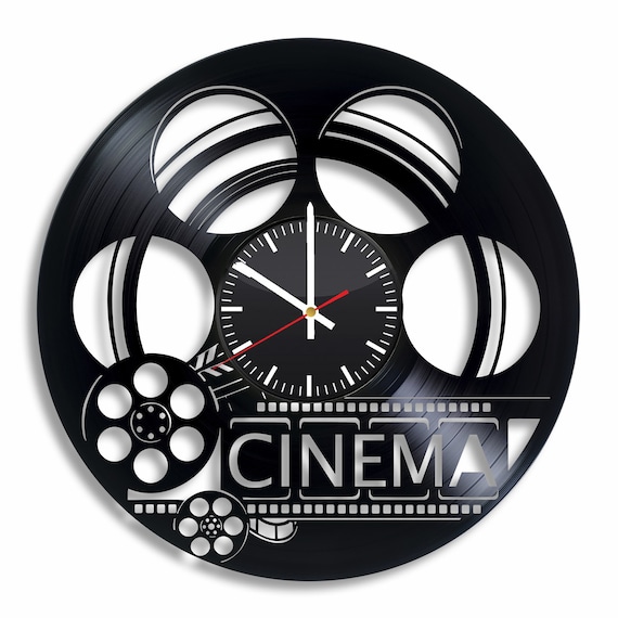 Cinema Home Theater Vinyl Wall Clock Cinema Movie Film Time - Etsy