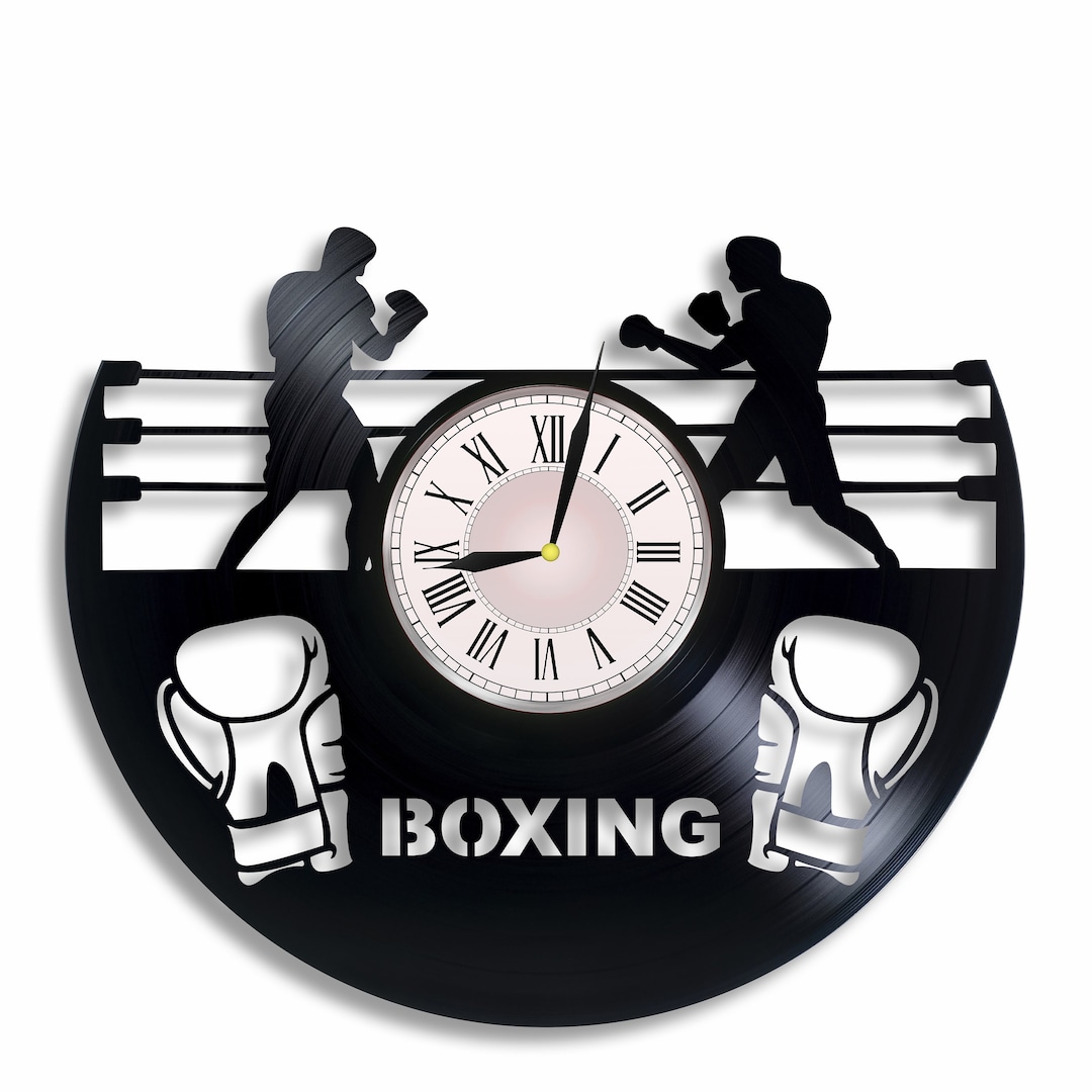 Boxing Sport Vinyl Wall Clock, Boxing Shop Sport Art, Boxing Gift for ...