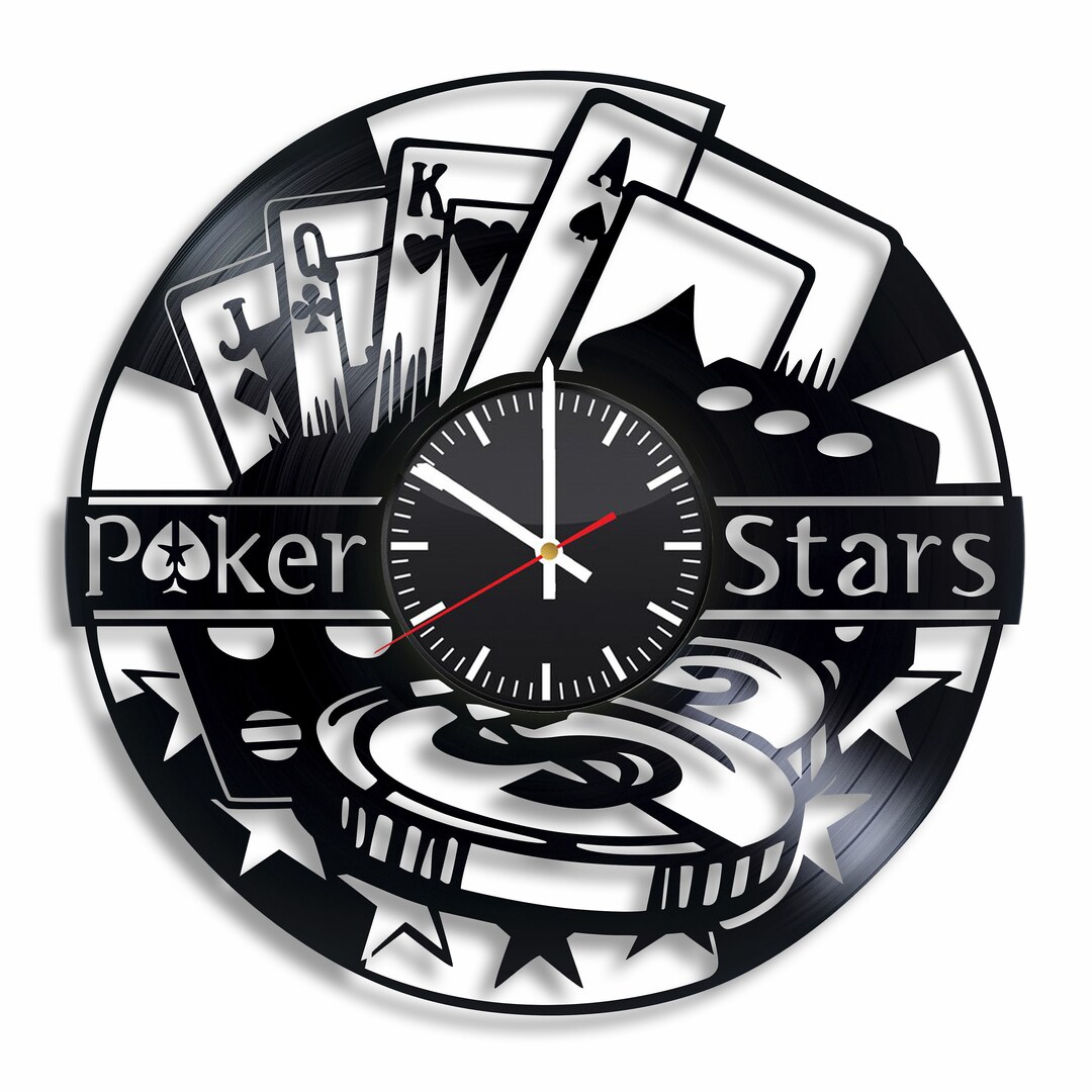 Poker Game Vinyl Wall Clock, Play Poker, Poker Club Design Gift for Any ...