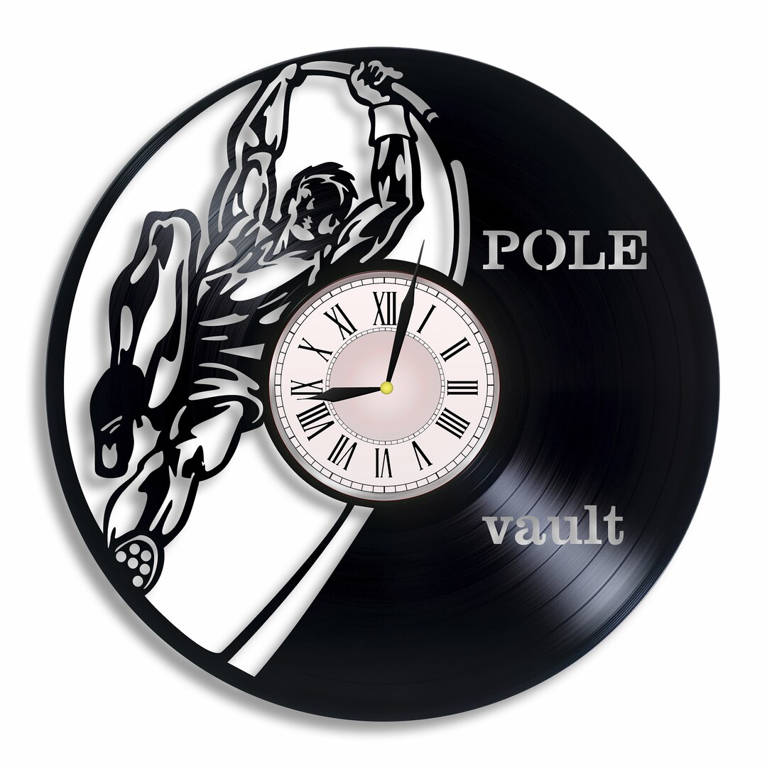 Pole Vault Wall Clock Unique Track and Field Decor for Athletes Perfect ...