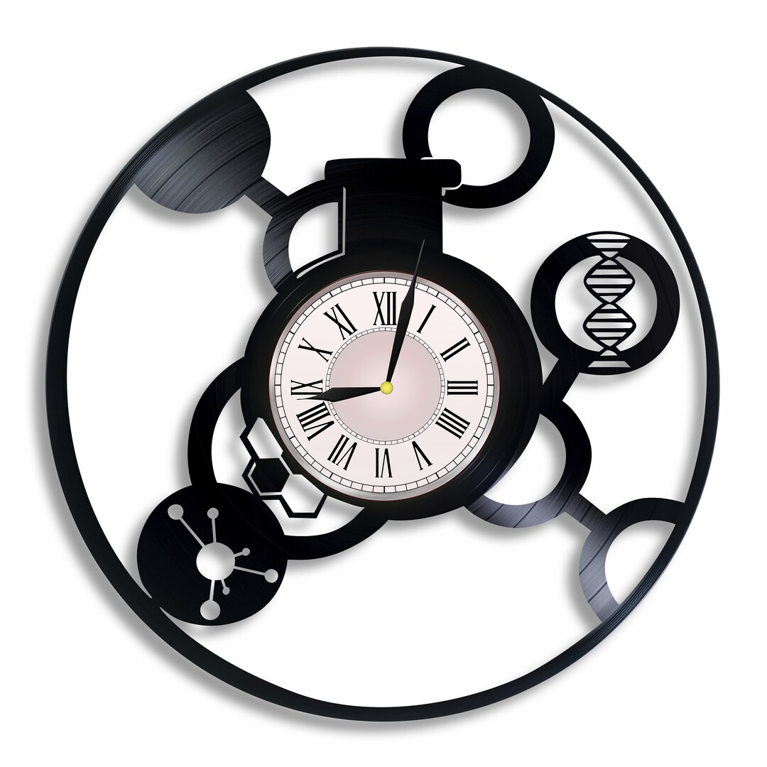 The Science Vinyl Wall Clock, Science Art, Science Lover Gift for Any ...