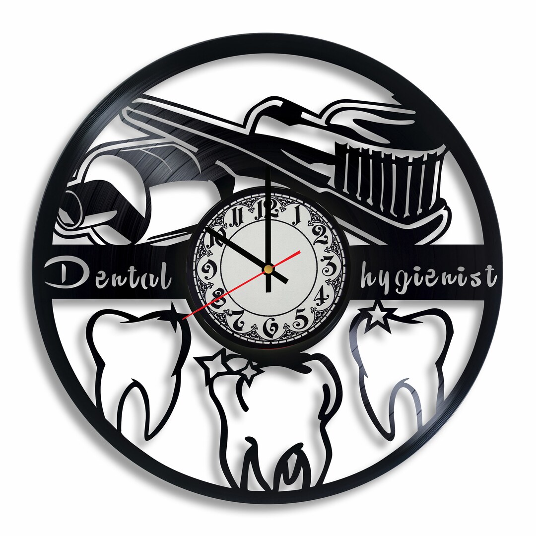 Dental Hygiene Gifts, Vinyl Clock, Dentist Office Decor, Dentist Wall ...