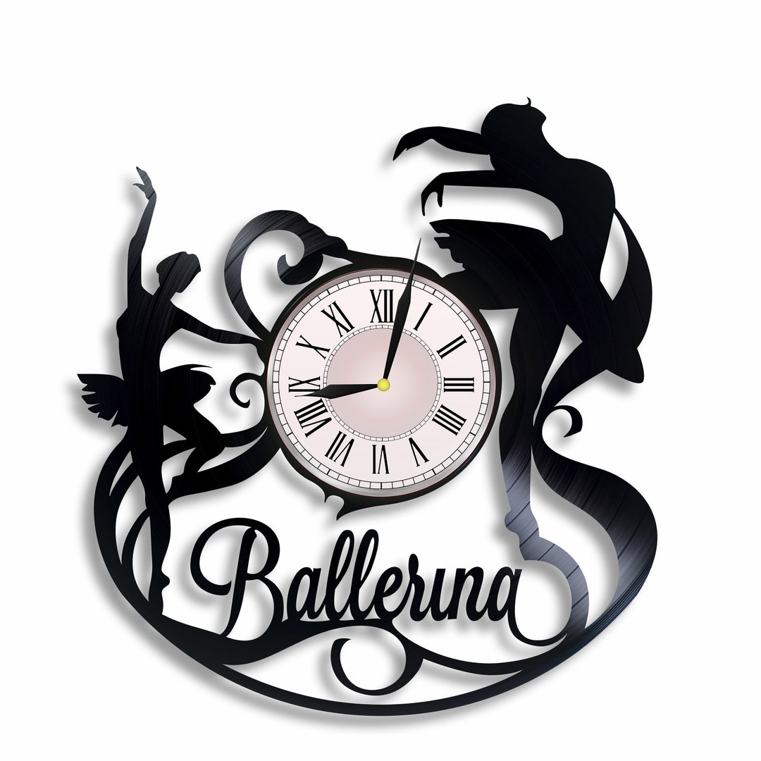 Vinyl Record 12 Ballet Clock, Ballerina Dancer Wall Clock - Etsy