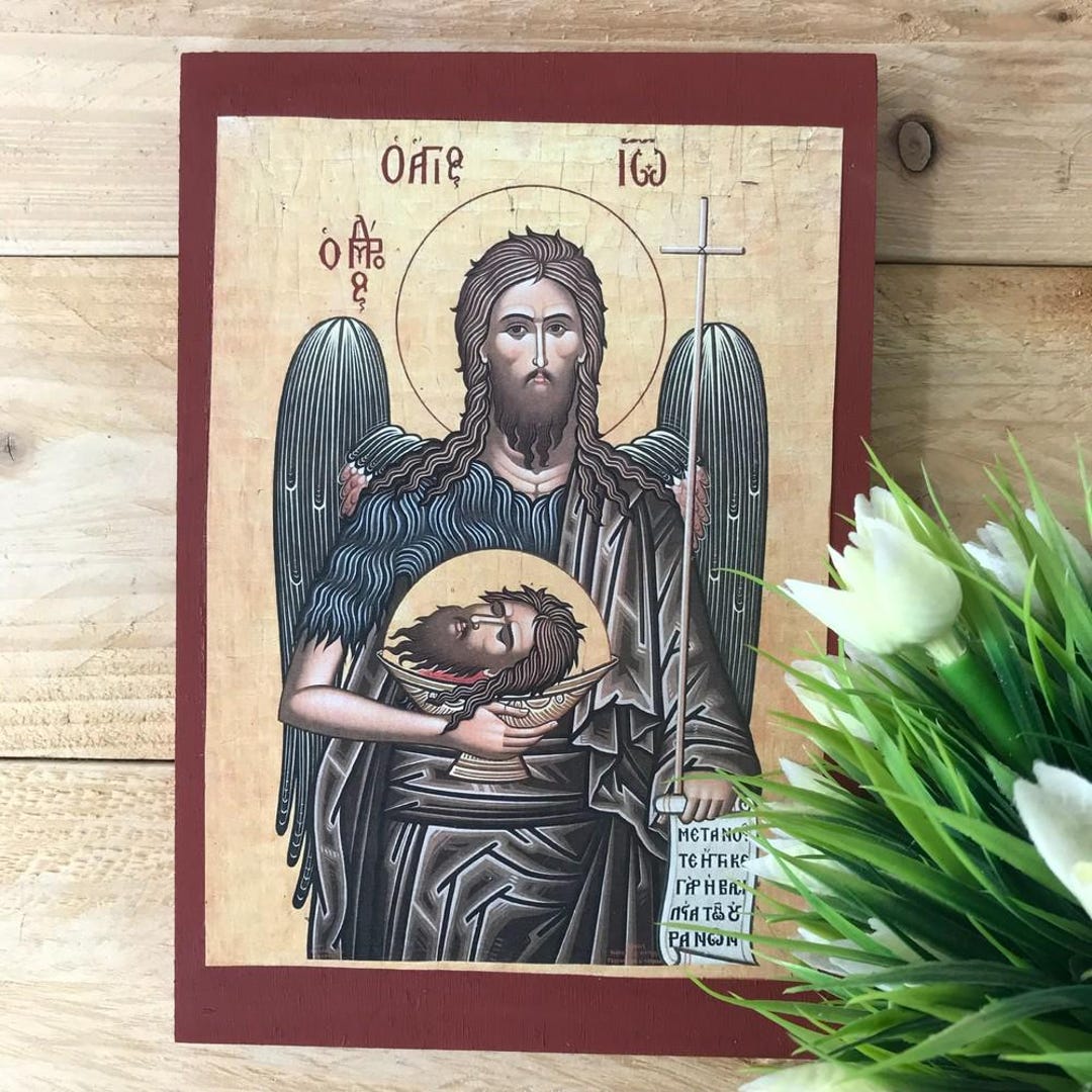 Saint John the Baptist Icon, Handmade Orthodox Icon, Christian Art ...