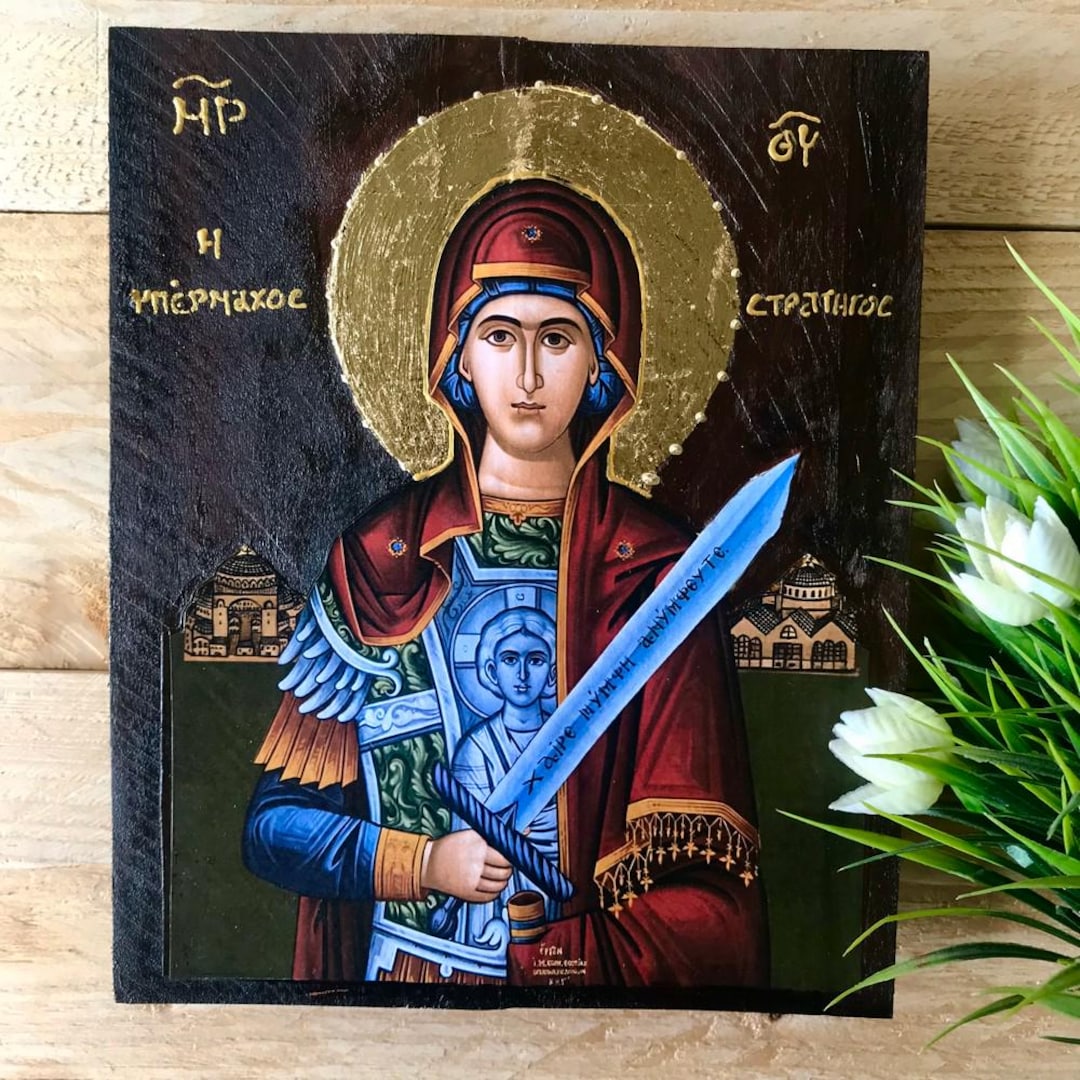 Virgin Mary the Defender General/ Greek Orthodox Icon of Panagia - Etsy