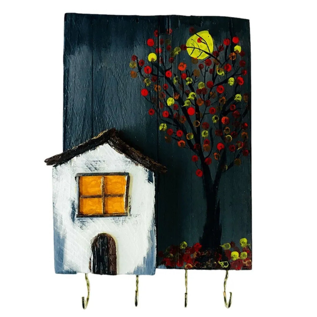 Wooden Key Rack, Handcrafted Key Holder, Decorative Key Rack, Key Racks ...