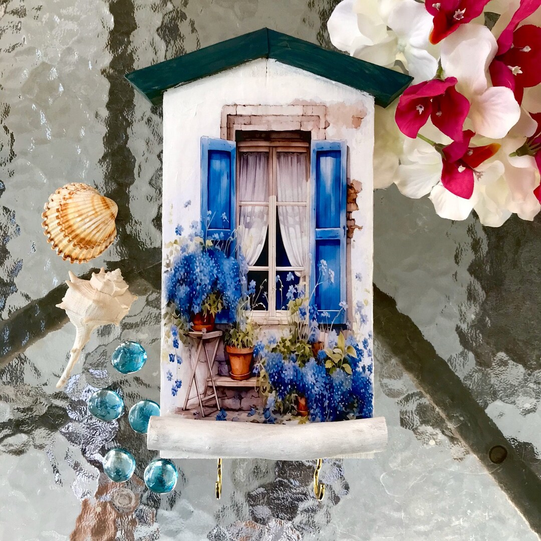 Key Holder Ιnspired From Greek Island / Key Hook / Wall Decor/ Key ...