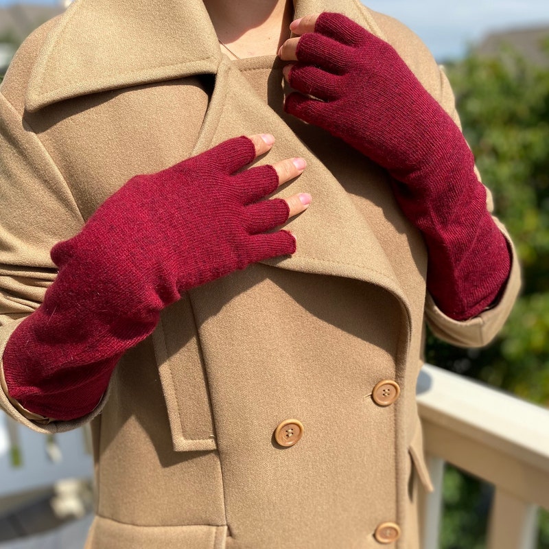 3/4 Fingerless Gloves - Etsy UK