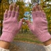 Pink Angora Fingerless Mittens: Knit Winter Gloves - Etsy