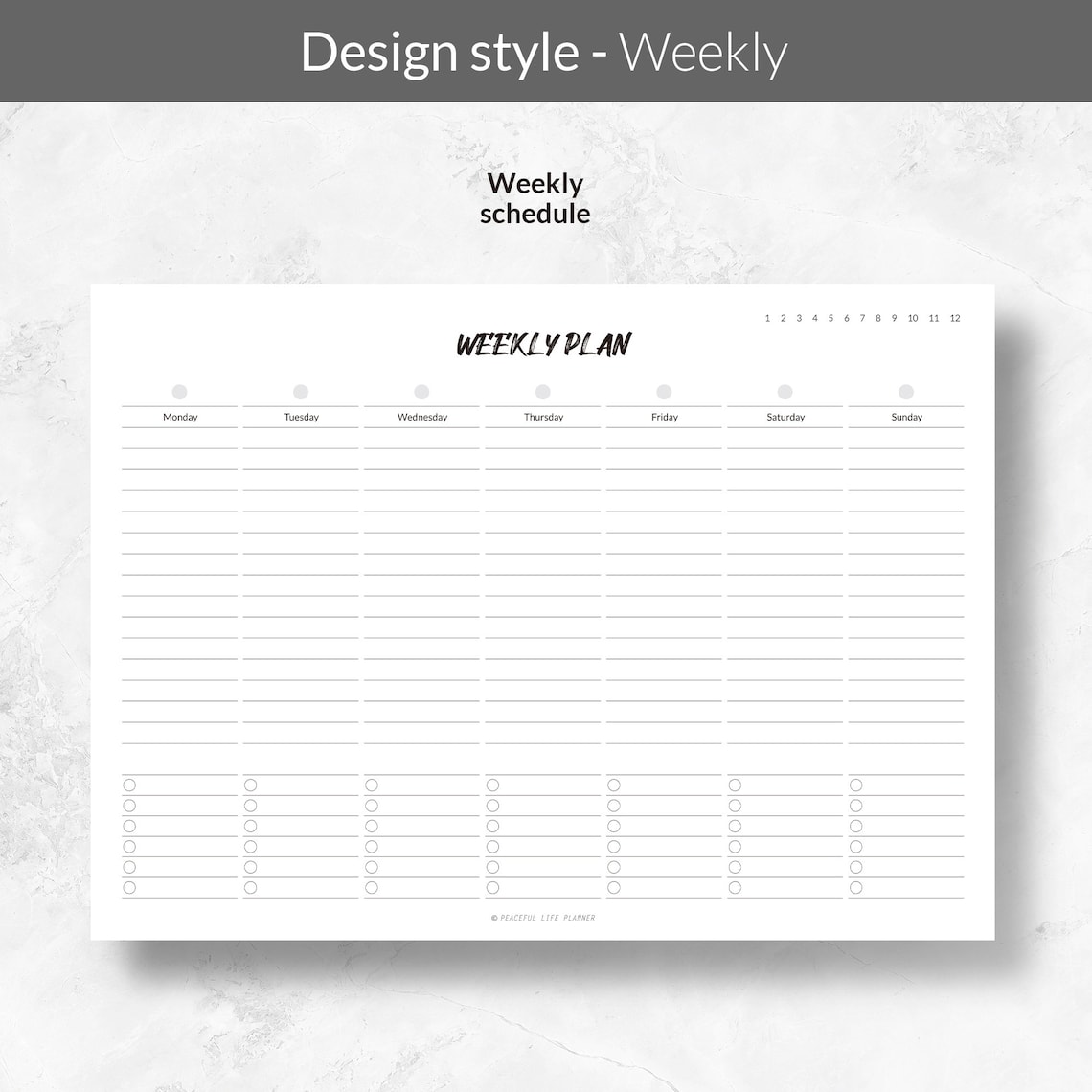 Monthly Planner Weekly Planner Planner Book Organizer DIY Book Editable ...