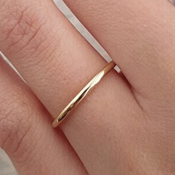 Wedding Bands Women Gold 1.5mm - Etsy