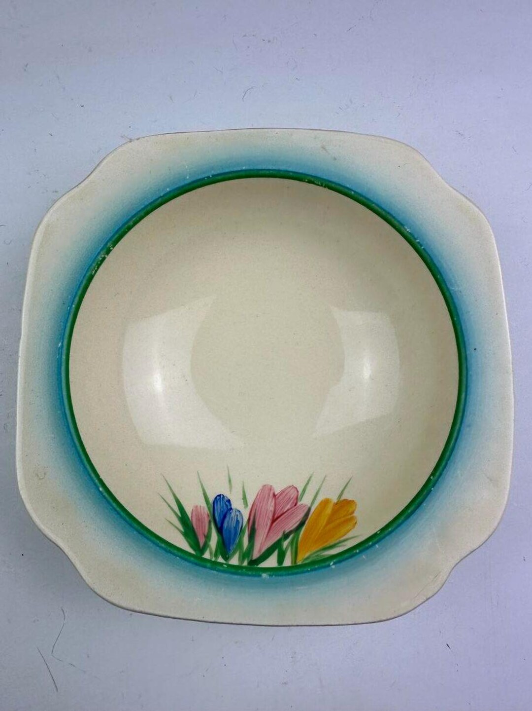 Clarice Cliff SPRING CROCUS variant Pattern Cereal Bowl. Hand Painted ...