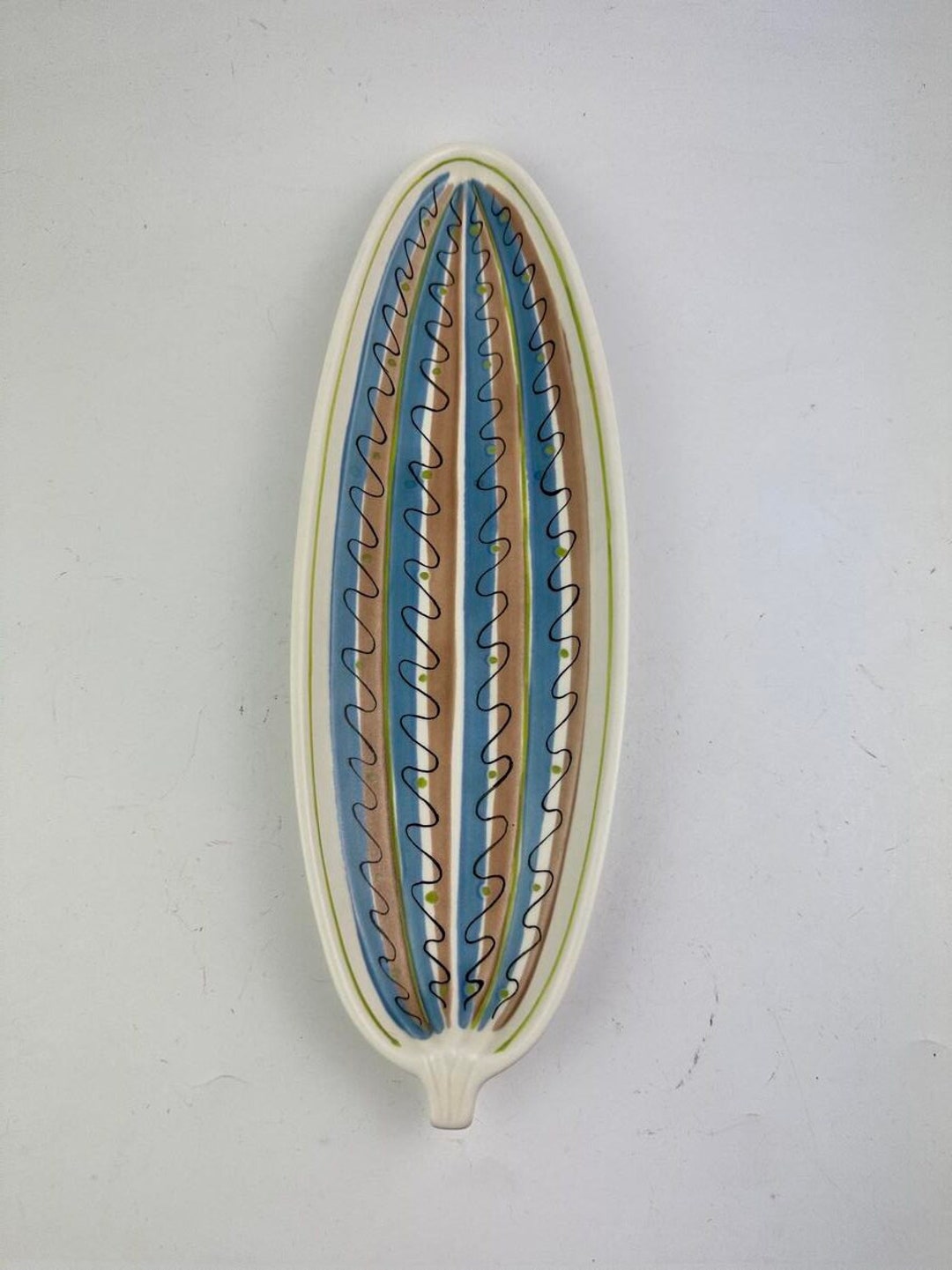 Poole Pottery FREEFORM Cucumber Dish /TNB/X, 32cm Long. Mid-century ...