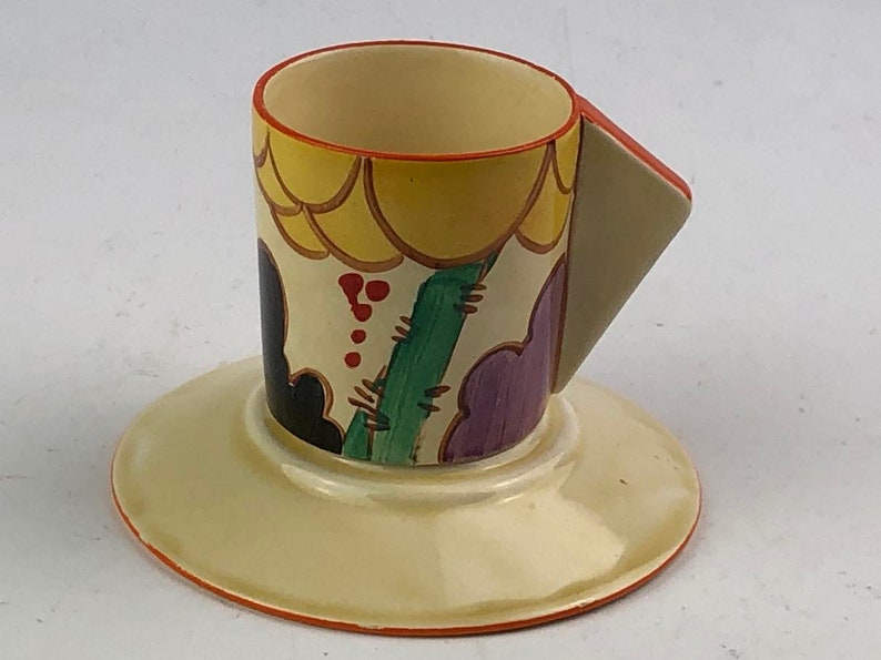 Clarice Cliff SUMMERHOUSE Pattern Conical Coffee Cup and - Etsy
