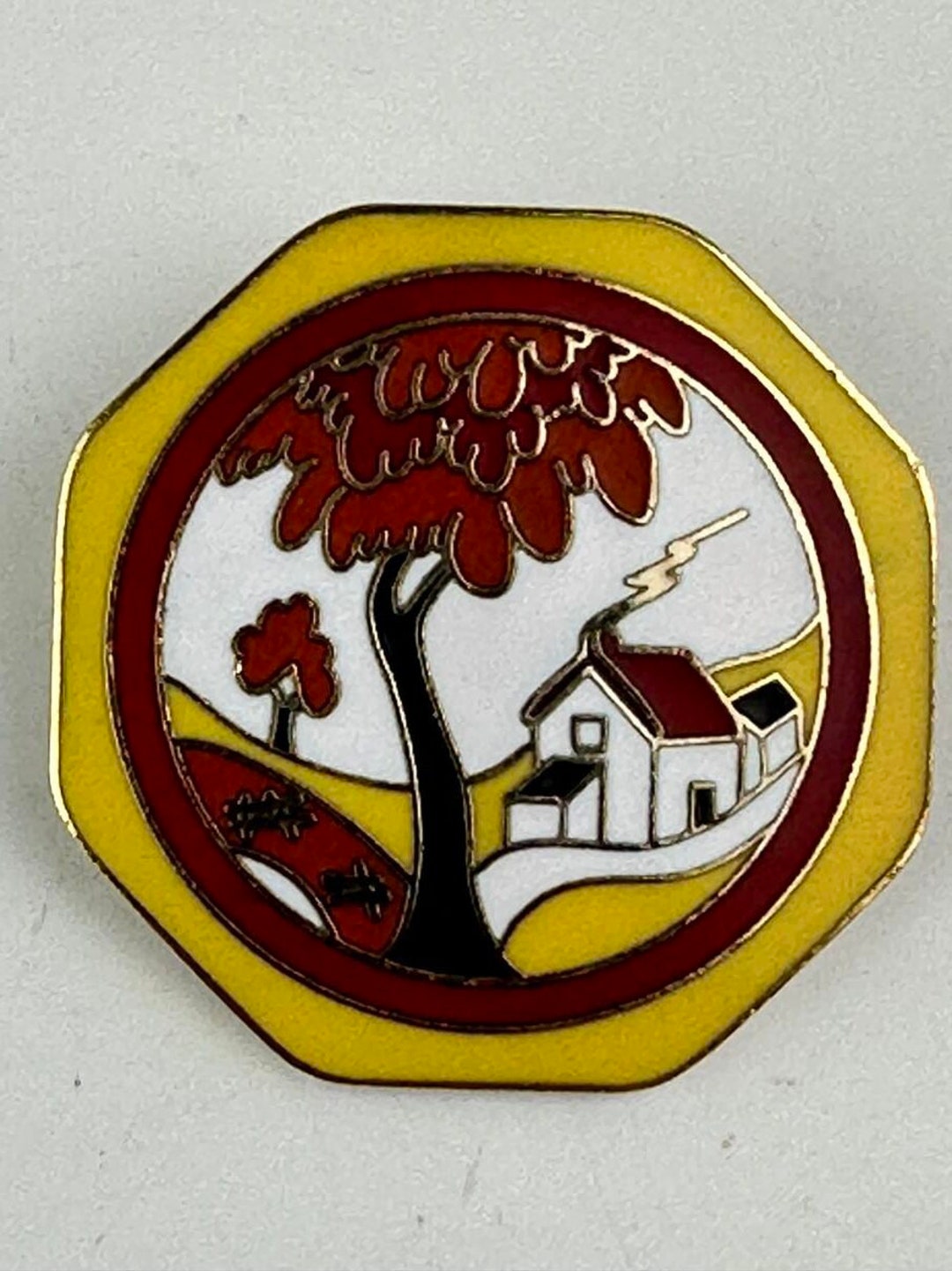 Vintage Clarice Cliff Collectors Club (CCCC) House & Bridge Enamel ...