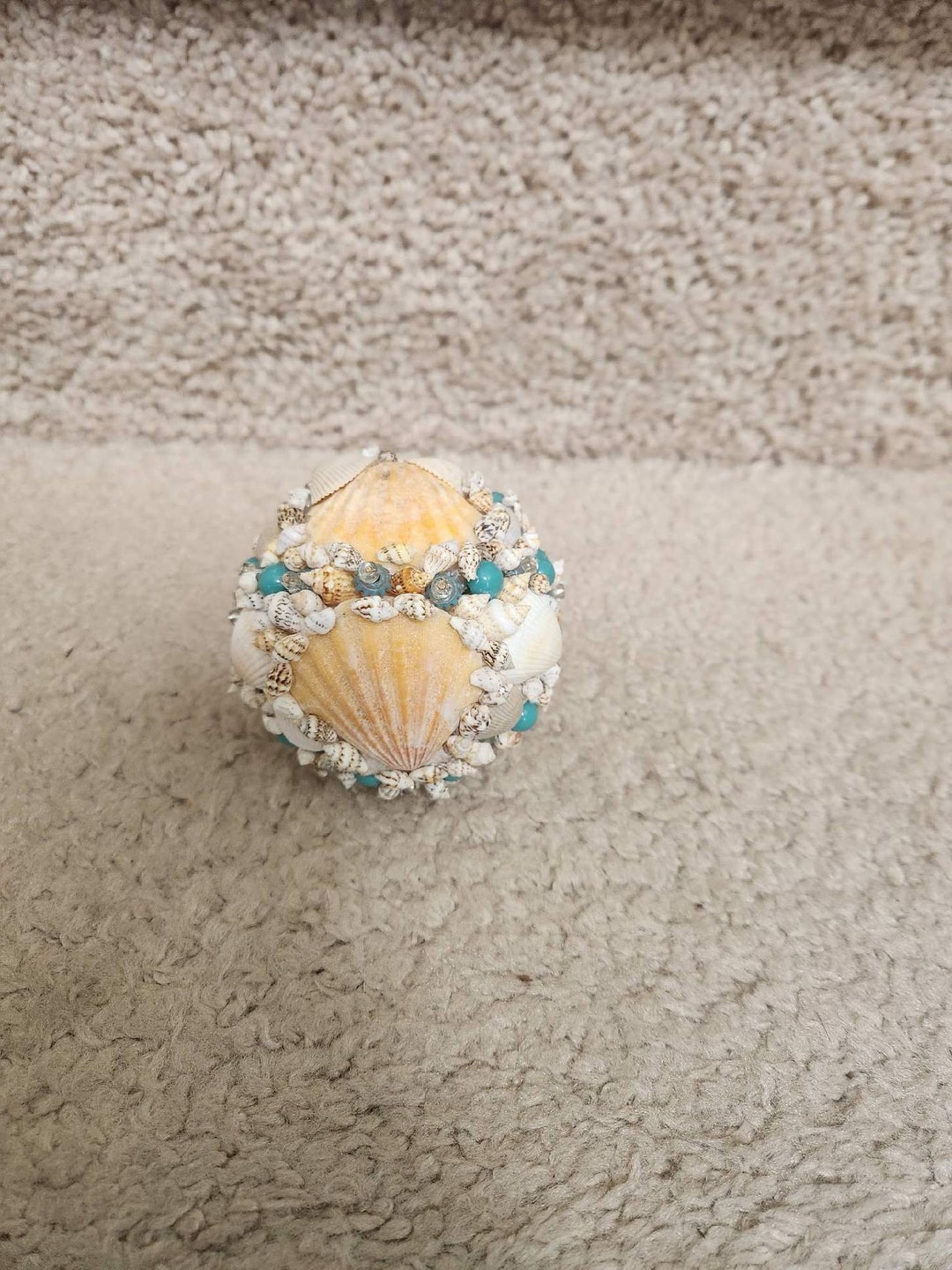 Decorative Sea Shell Ball | Seashell Decor |shell Art | Beach Art ...