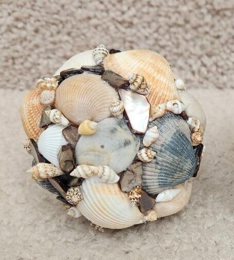 Decorative Sea Shell Ball | Seashell Decor |shell Art | Beach Art ...