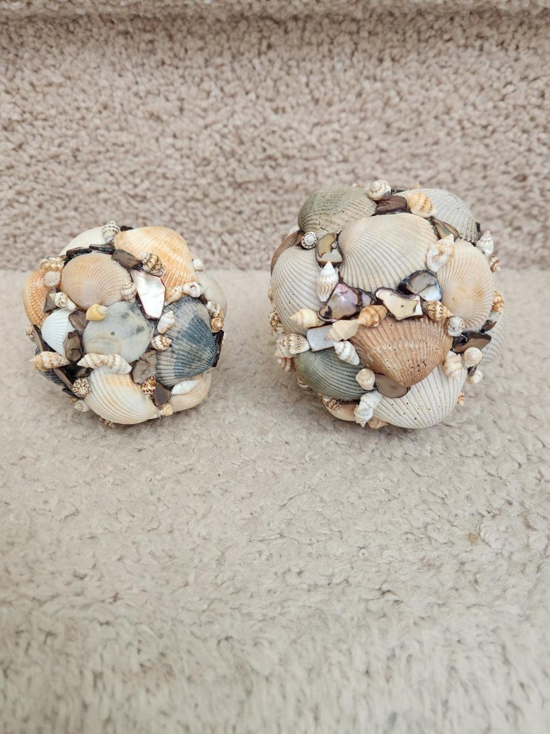 Decorative Sea Shell Ball | Seashell Decor |shell Art | Beach Art ...