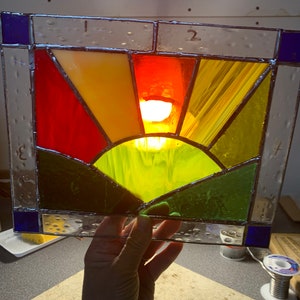 Stained Glass Sunrise Sunset - Etsy