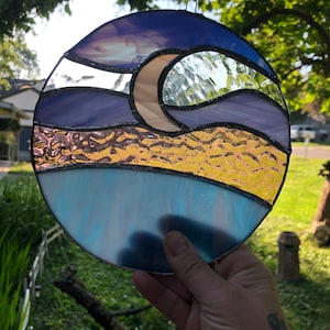 Stained Glass Moon Float - Etsy
