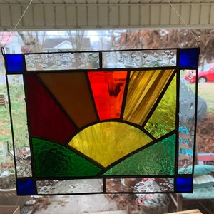 Stained Glass Sunrise Sunset - Etsy