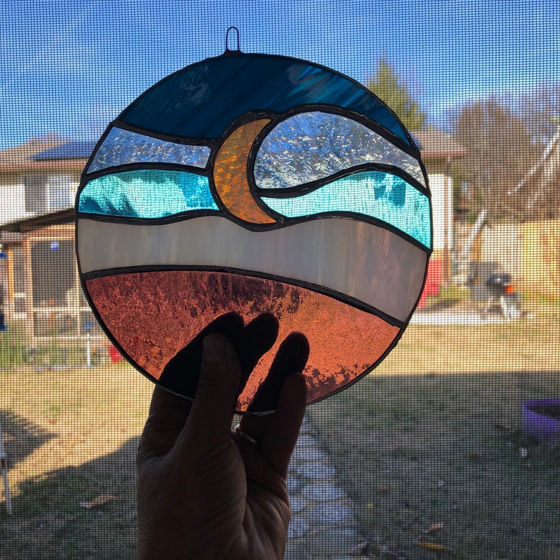 Stained Glass Moon Float - Etsy