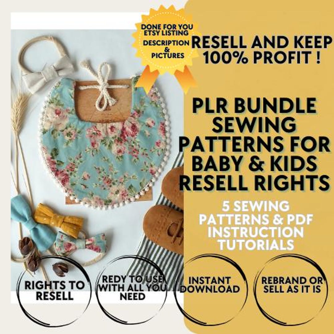 PLR Sewing Patterns Pack - Digital Sewing Patterns & Instructions, Resell for Passive Income ...