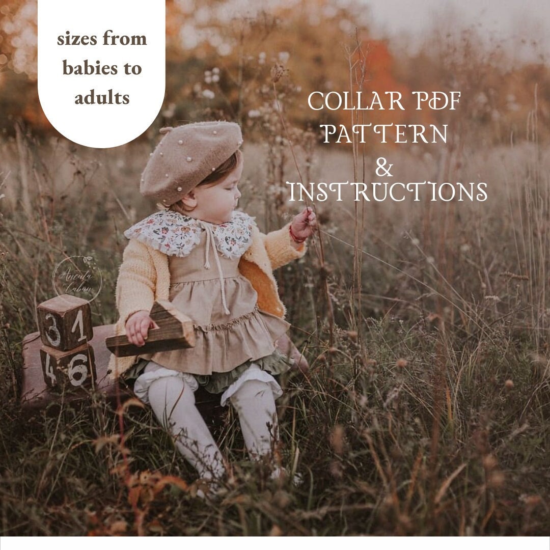 Pdf Sewing Patttern,collar Pattern, Babies to Adult Sizes,oversized ...
