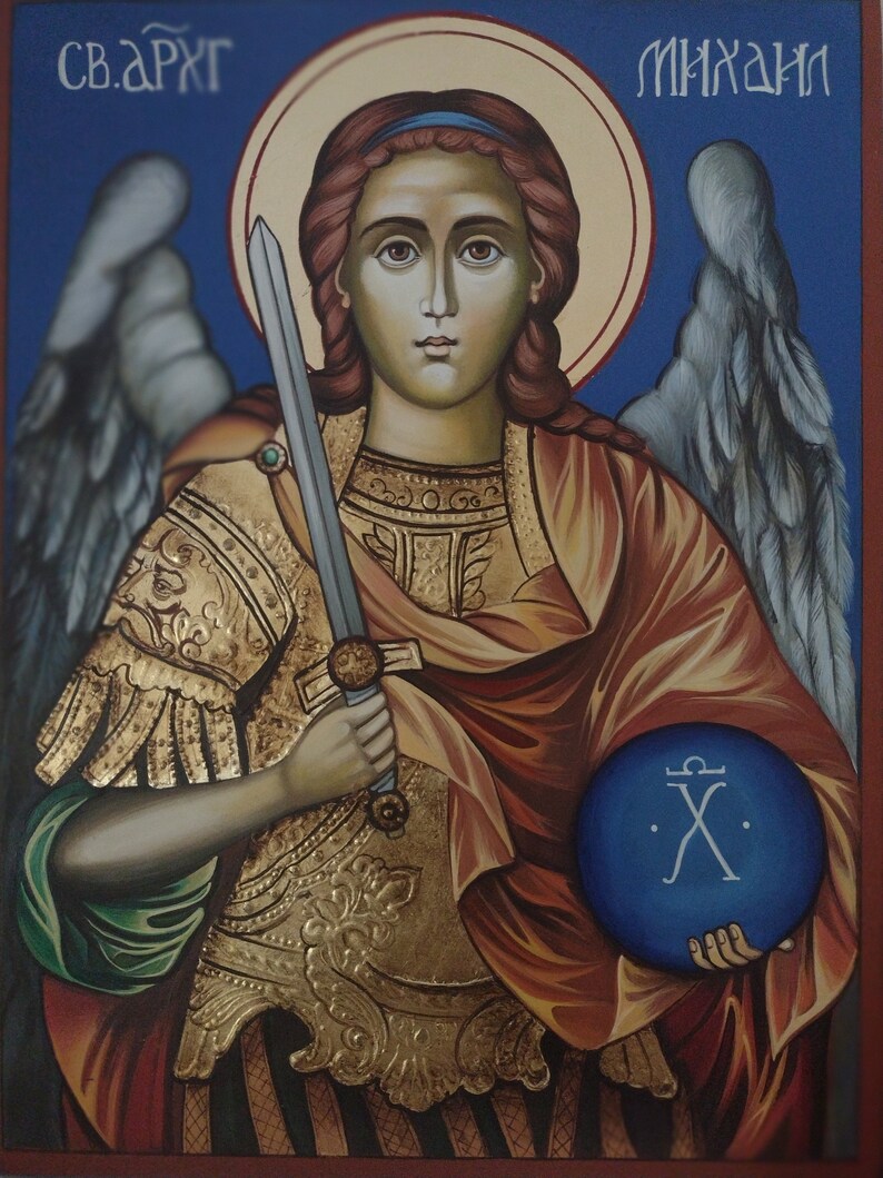 Painted Icon of Saint Michael the Archangel(12.5/9.5inch) - Etsy