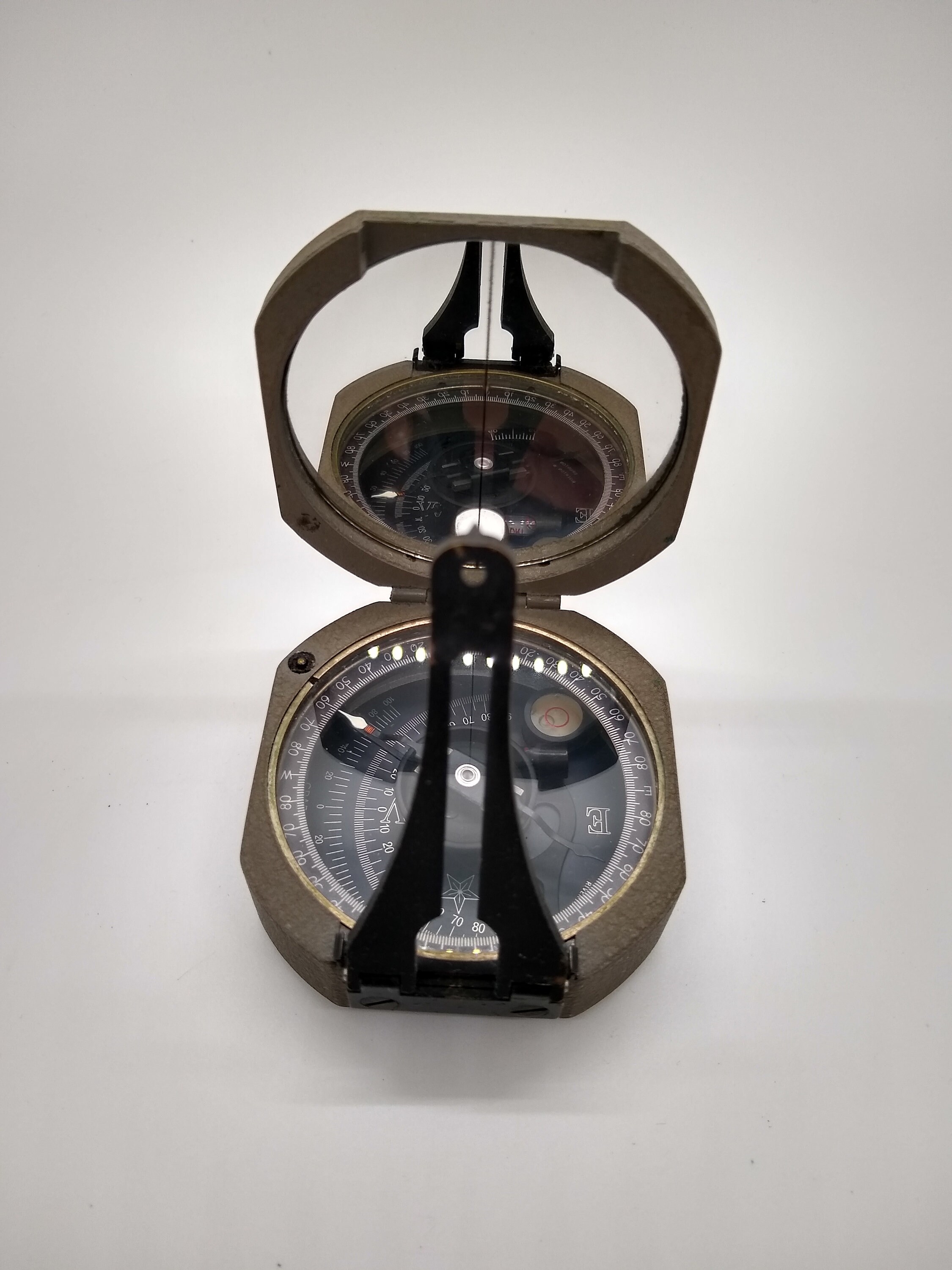 Vintage Brunton Pocket Transit Geology Surveying Compass Etsy