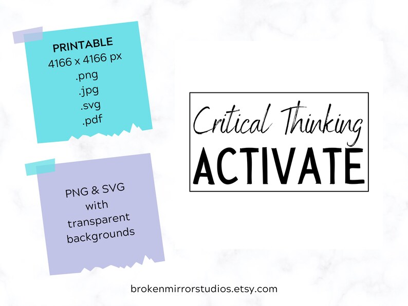 Critical Thinking Activate Printable Sign: Funny Sarcastic Wall Art ...