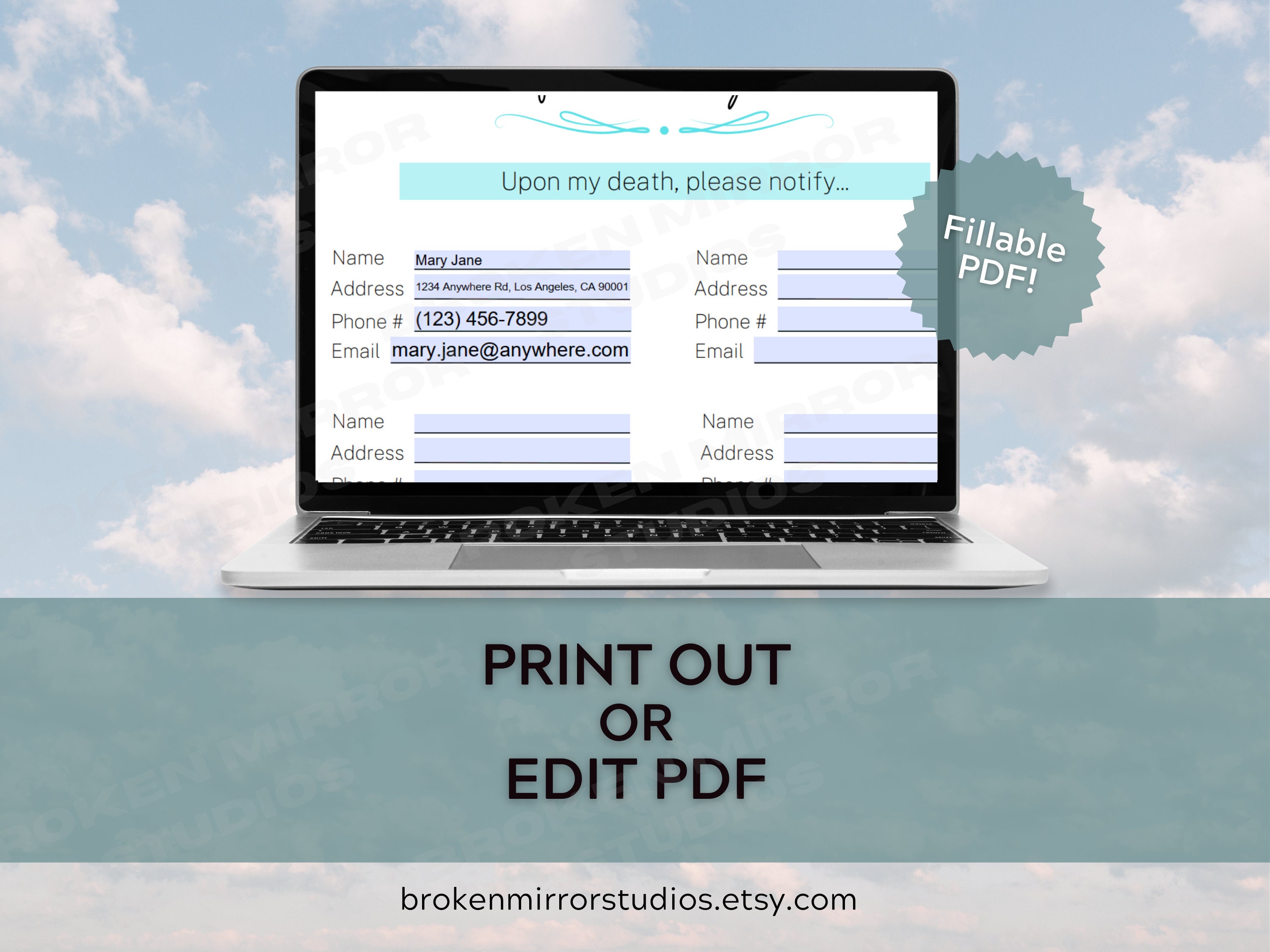 After Death Planner ADD-ON ONLY | Family Prep | Emergency Planner ...
