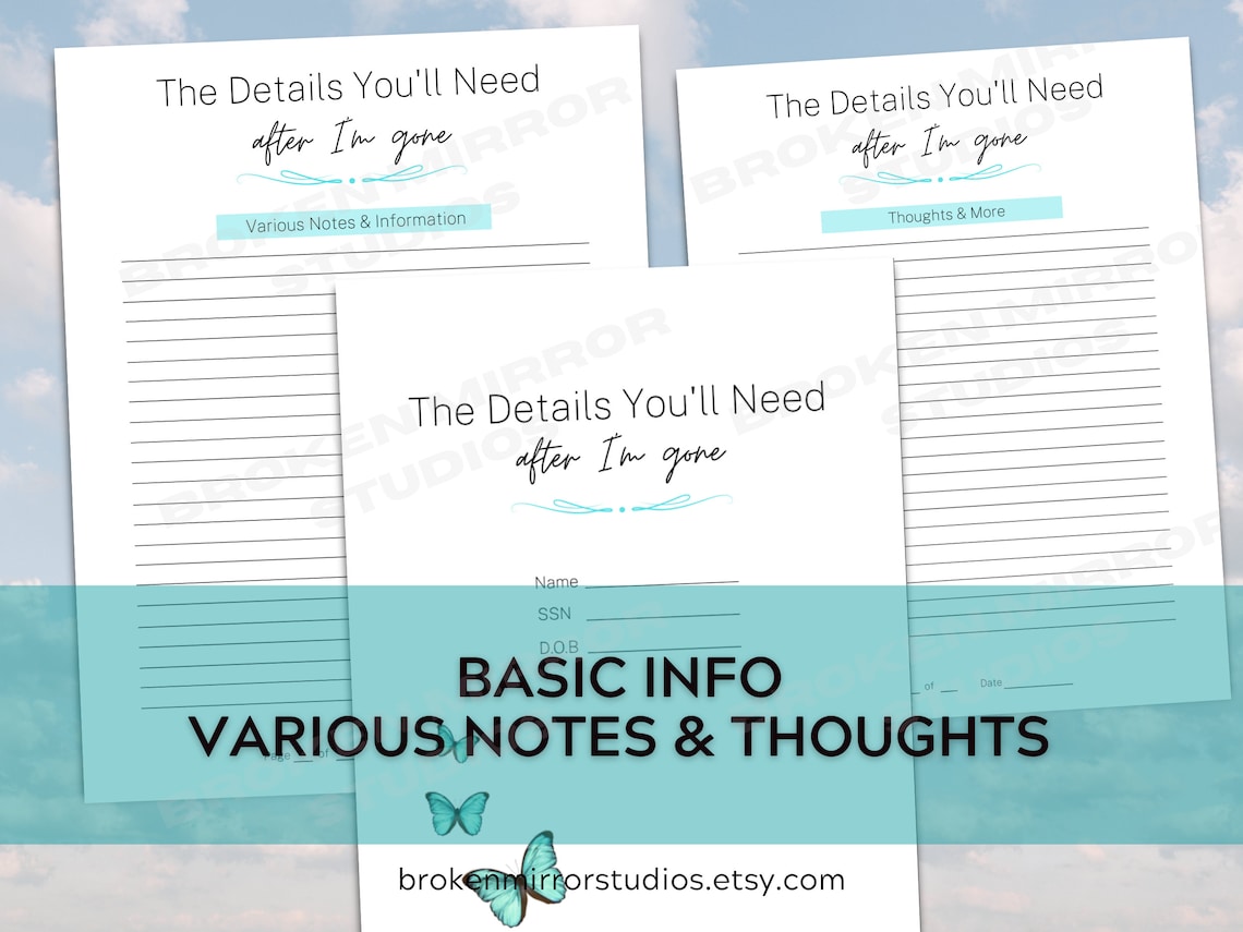After Death Planner | Family Prep | Emergency Planner | Living Legacy ...