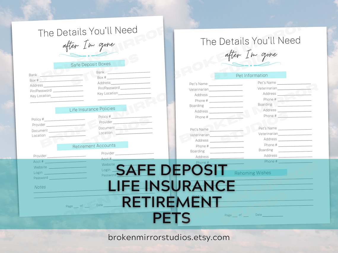 After Death Planner Family Prep Emergency Planner Living - Etsy