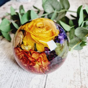 11cm Resin Sphere, Flower Preservation, Wedding Flowers Funeral ...