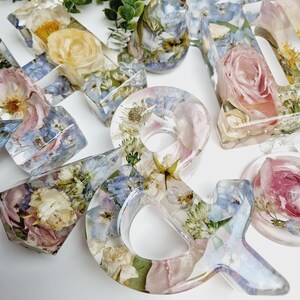 Large Resin Flower Letters. Custom Made, Wedding Keepsake, Funeral ...