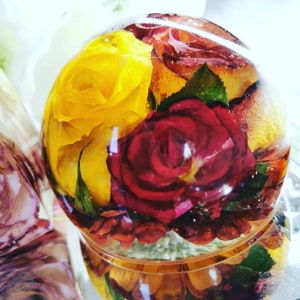 11cm Resin Sphere, Flower Preservation, Wedding Flowers Funeral ...