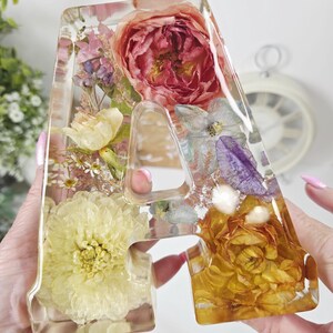 Large Resin Flower Letters. Custom Made, Wedding Keepsake, Funeral ...