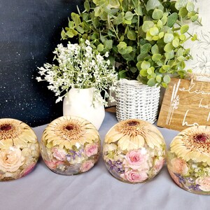 11cm Resin Sphere, Flower Preservation, Wedding Flowers Funeral ...
