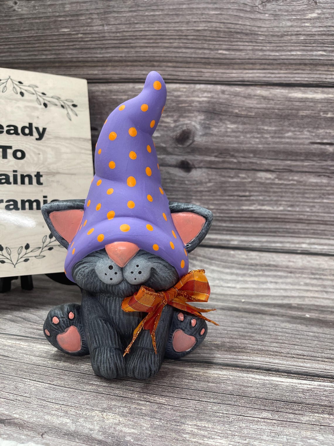 Ready to Paint Ceramic Mayco Cat Gnome 8"tall - Etsy