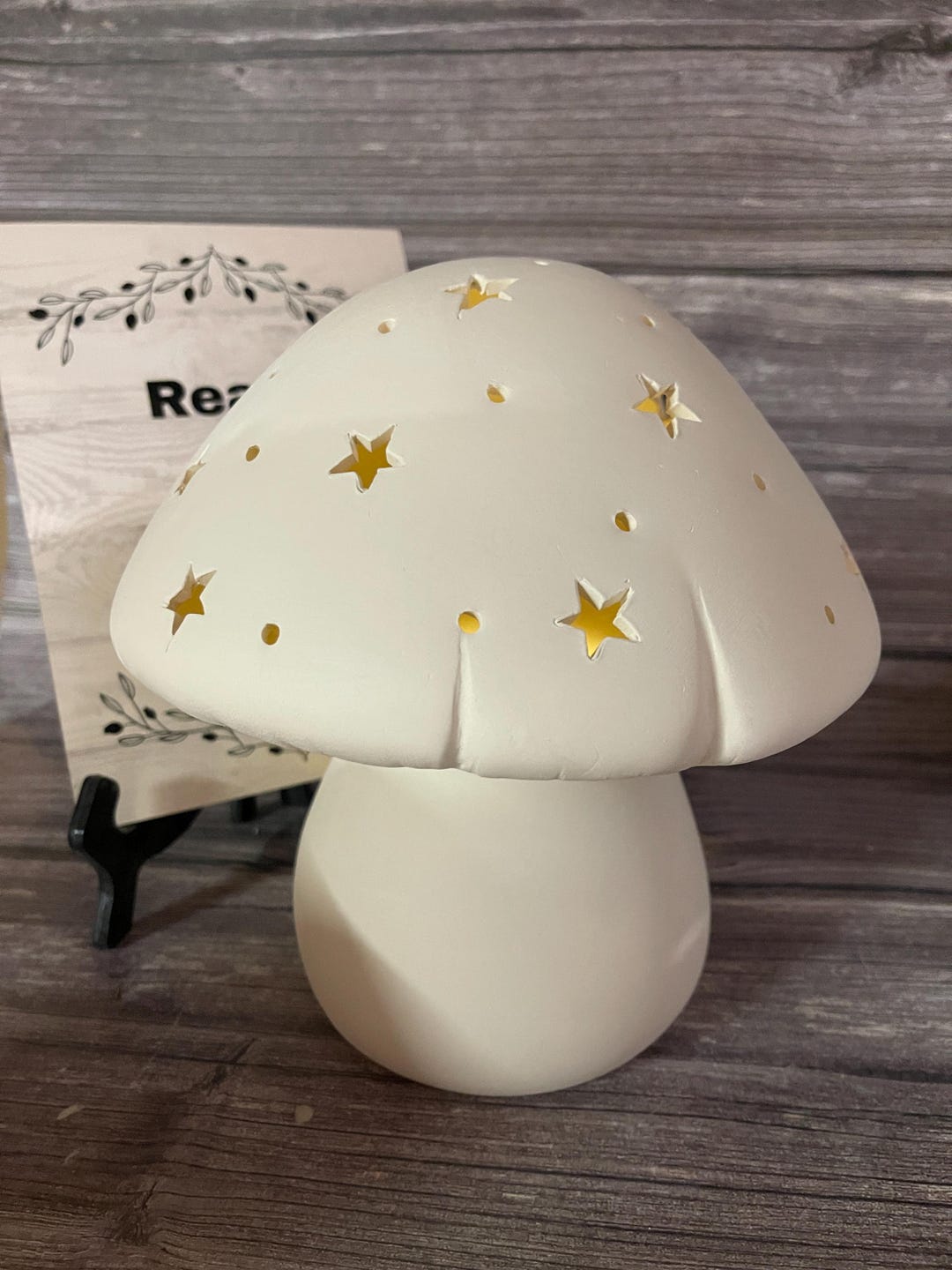 Ready to Paint Large * Starry* Mushroom 8.5"tx9" W - Etsy