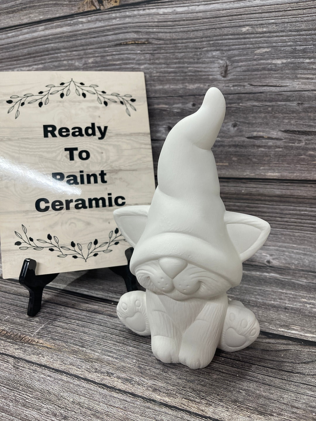 Ready to Paint Ceramic Mayco Cat Gnome 8"tall - Etsy