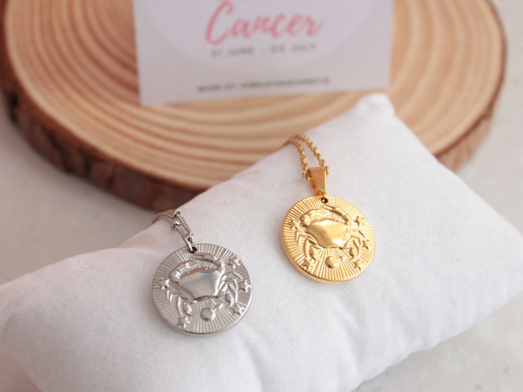Zodiac Sign Cancer Necklace, Cancer Sign Birthday Gift, Cancer Jewelry ...