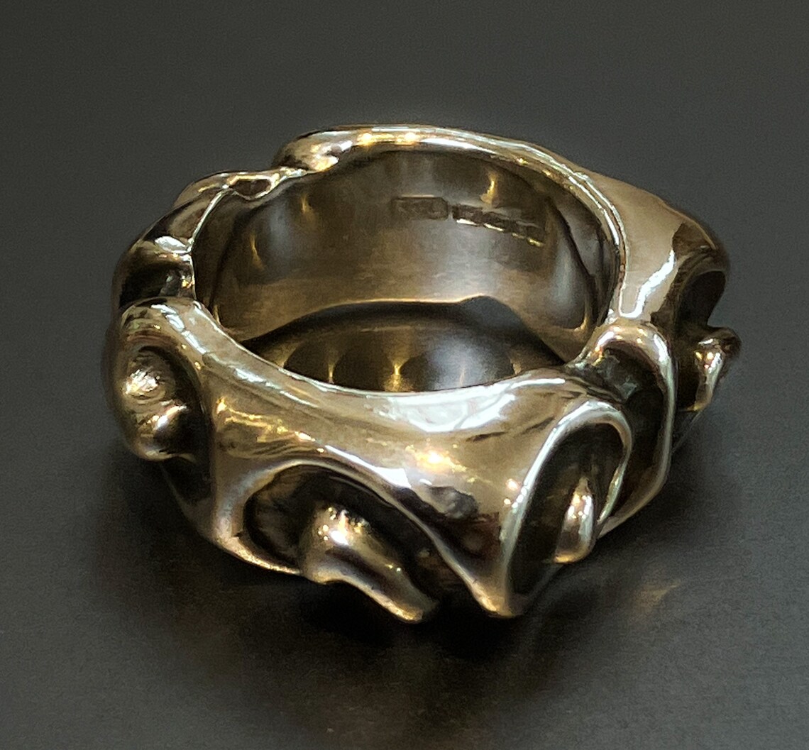 Where Two Waves Meet...solid Sterling Silver Ring... - Etsy