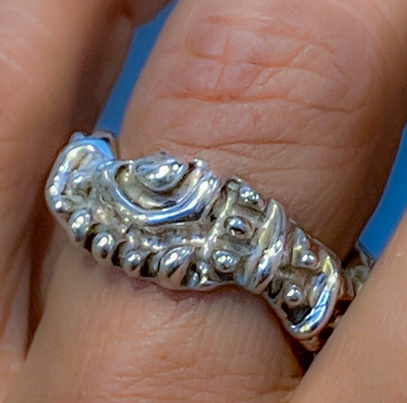 Tribal Inspired Sterling Ring Irregular Shaped and Fun - Etsy