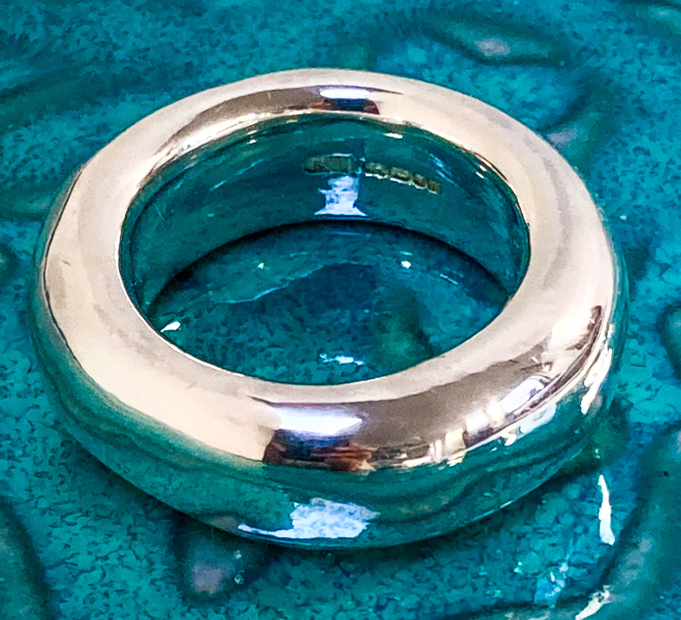 Doughnut Ring, Solid Sterling... Heavy and Tactile . - Etsy