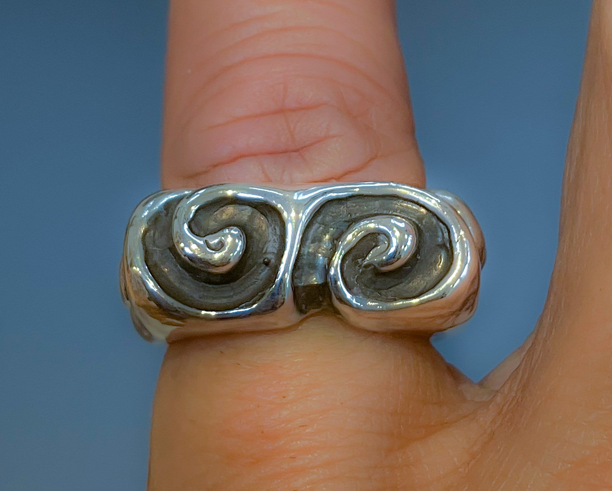 Where Two Waves Meet...solid Sterling Silver Ring... - Etsy