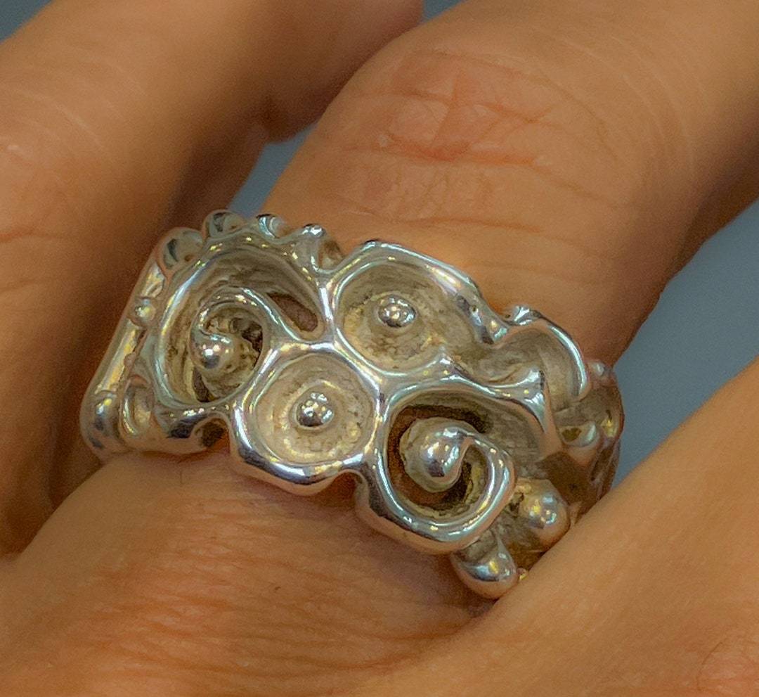 Stunner of a Ring, Free-form Design, Just Lovely to Wear... - Etsy