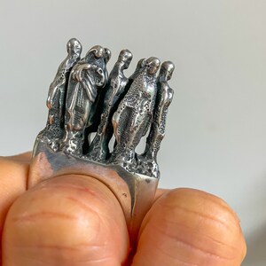 Ave Maria, Sacred Feminine Sterling Silver Ring - Etsy