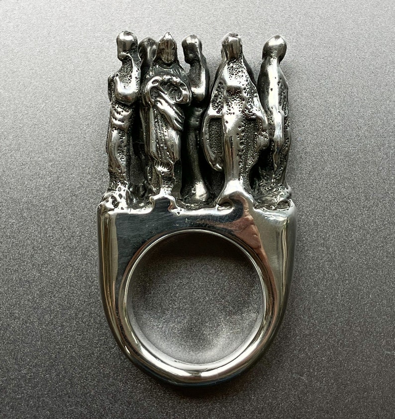 Ave Maria, Sacred Feminine Sterling Silver Ring - Etsy